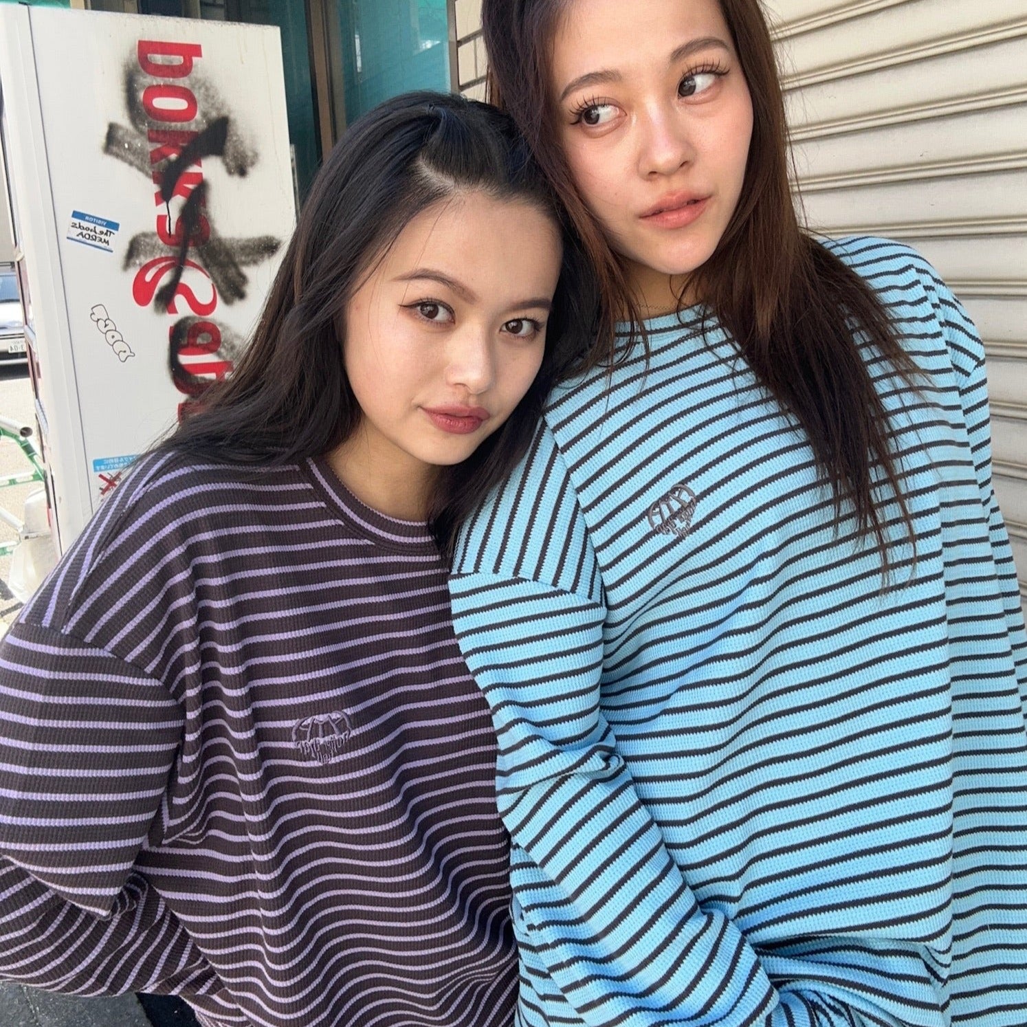 Border waffle long Tee – YZ