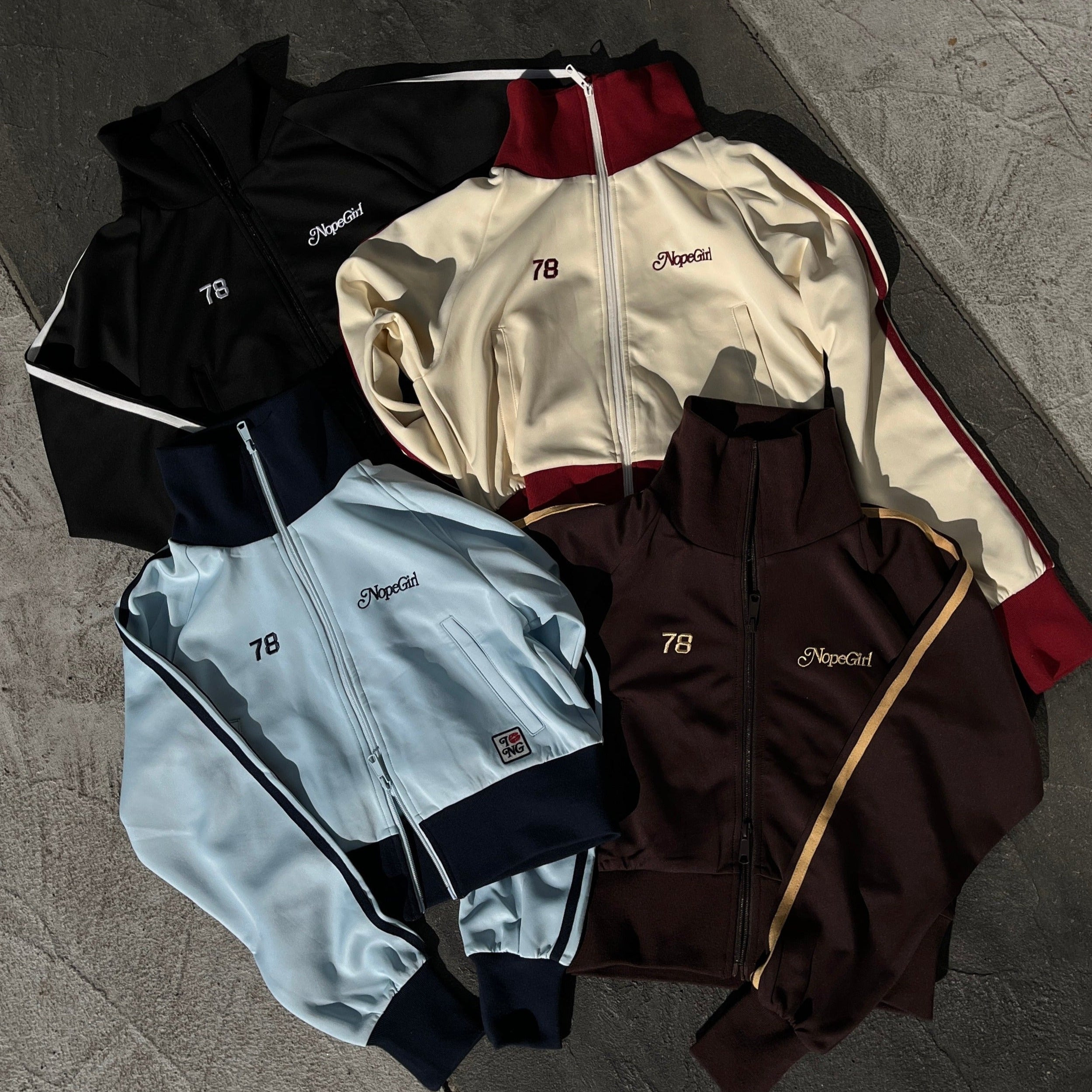 kiss stand collar track jacket – YZ