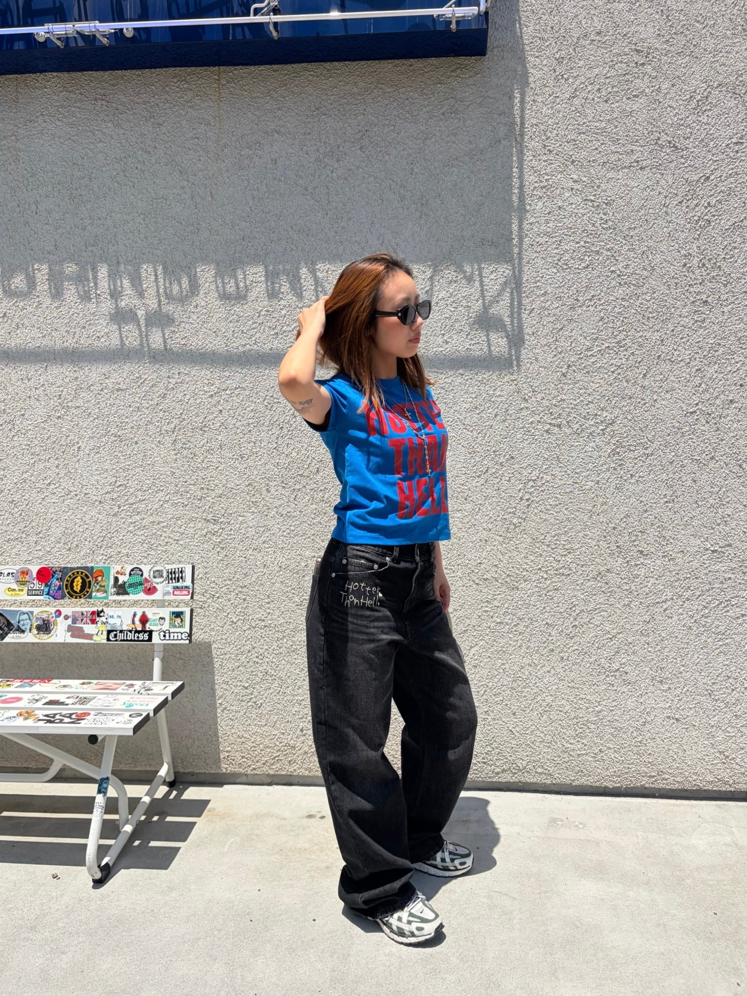 STITCH LOGO STRAIGHT DENIM PANTS – YZ