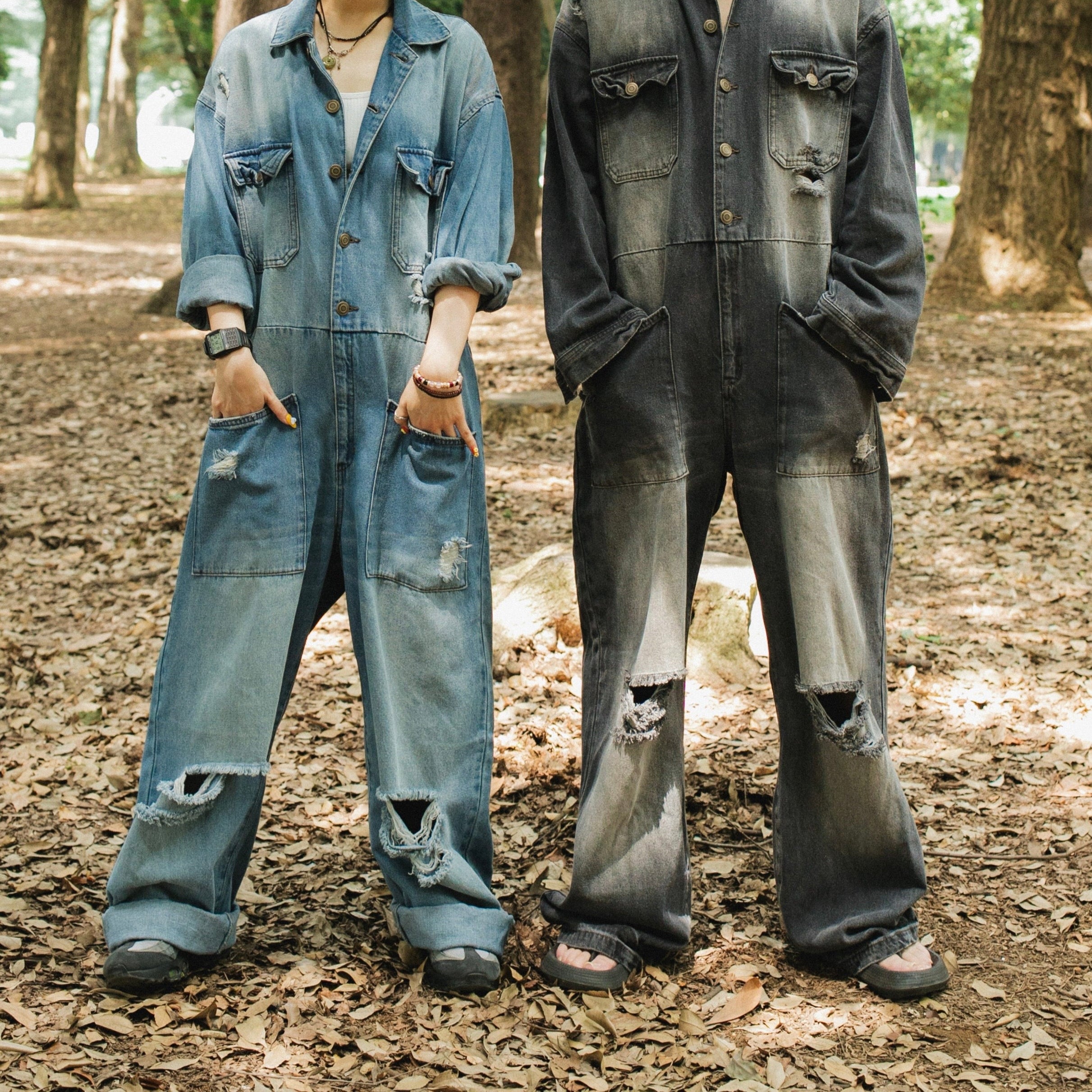 wudge boy denim jump suit – YZ
