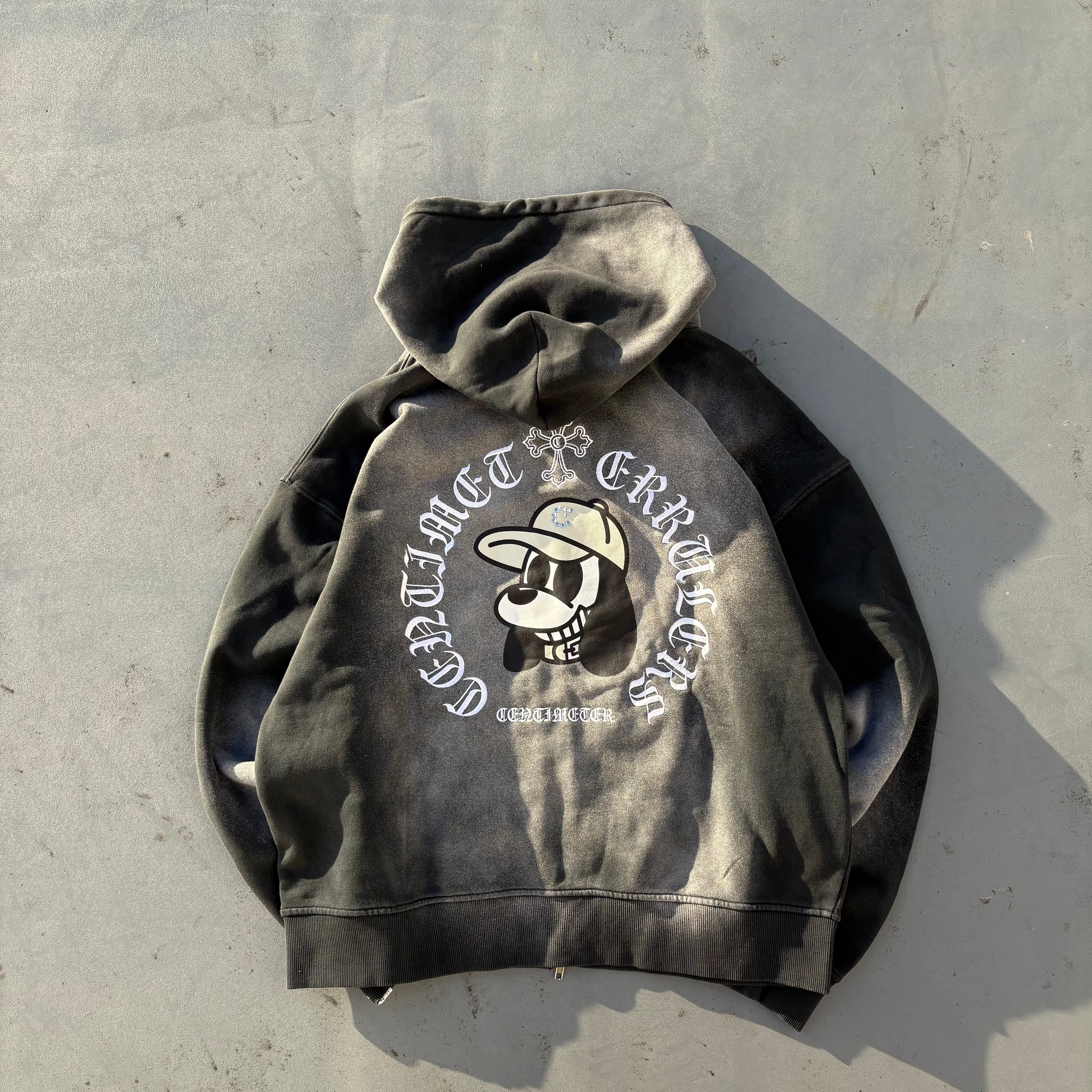 Cross ruler zip hoodie – YZ