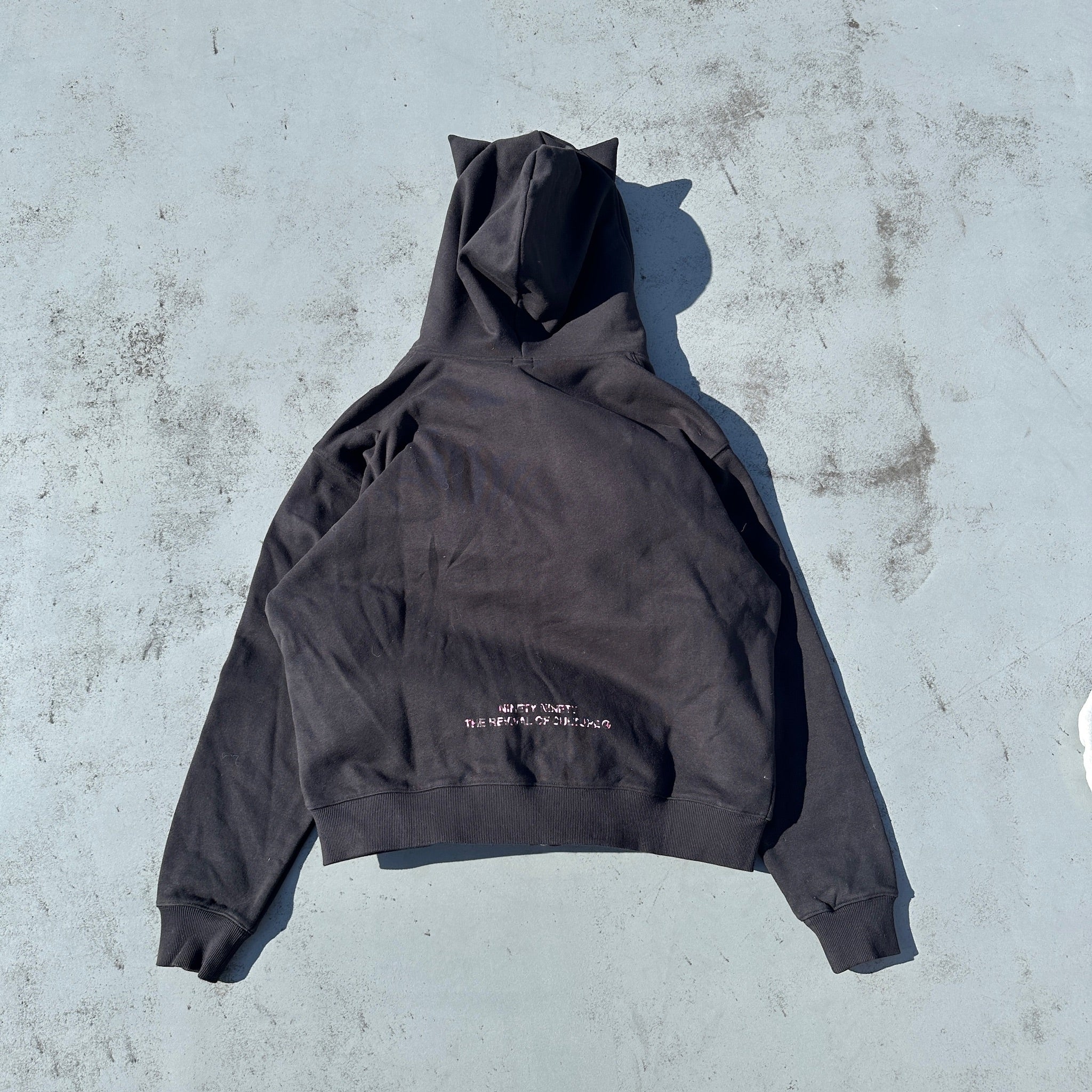 90 Logo Cat Ear Zip Hoodie【9090girl】 – YZ