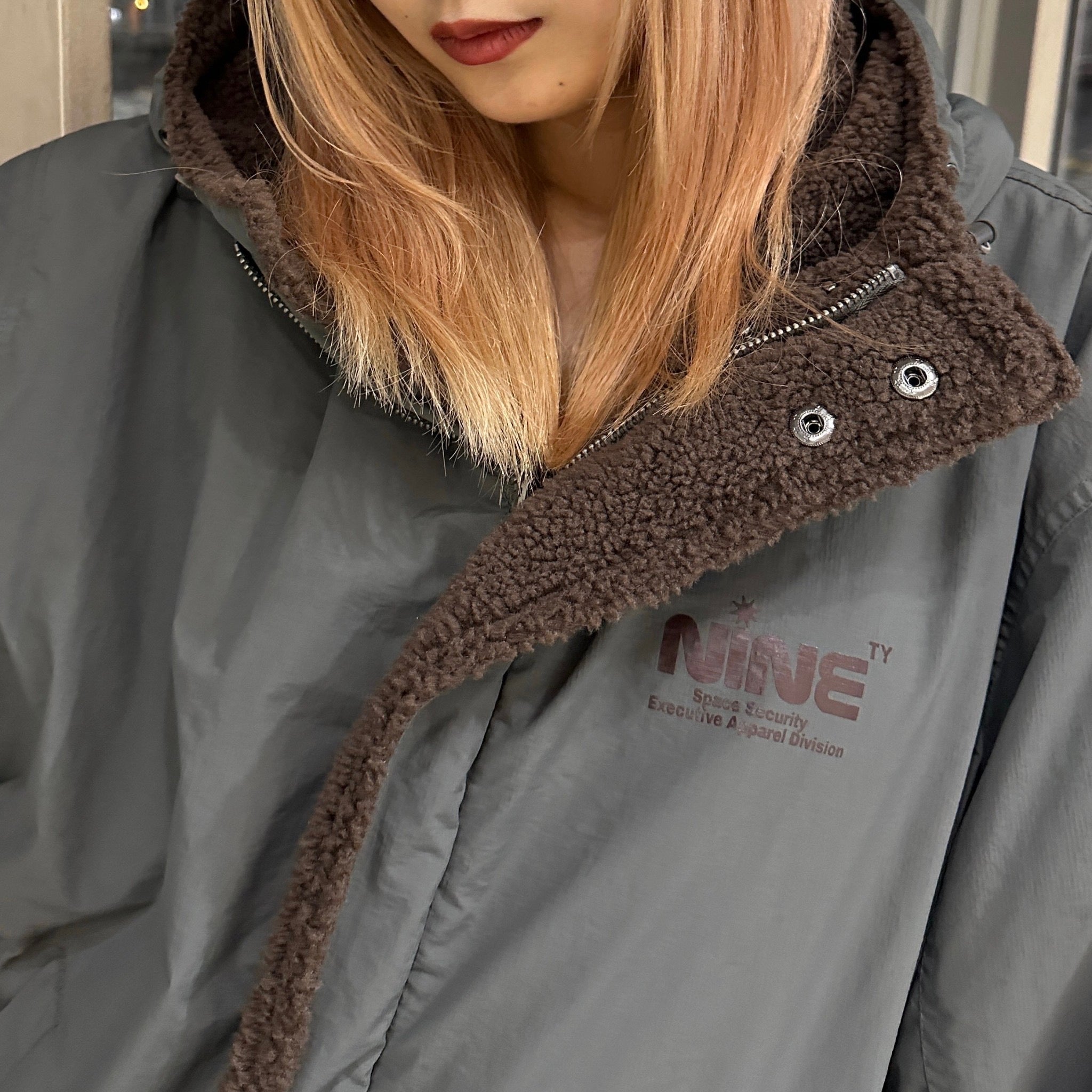 Boa & Nylon Reversible Puffer Jacket – YZ