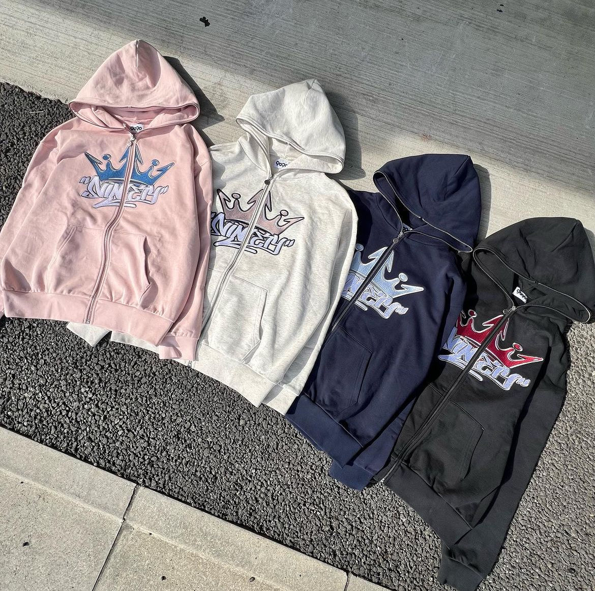 King Logo Front Zip Hoodie – YZ